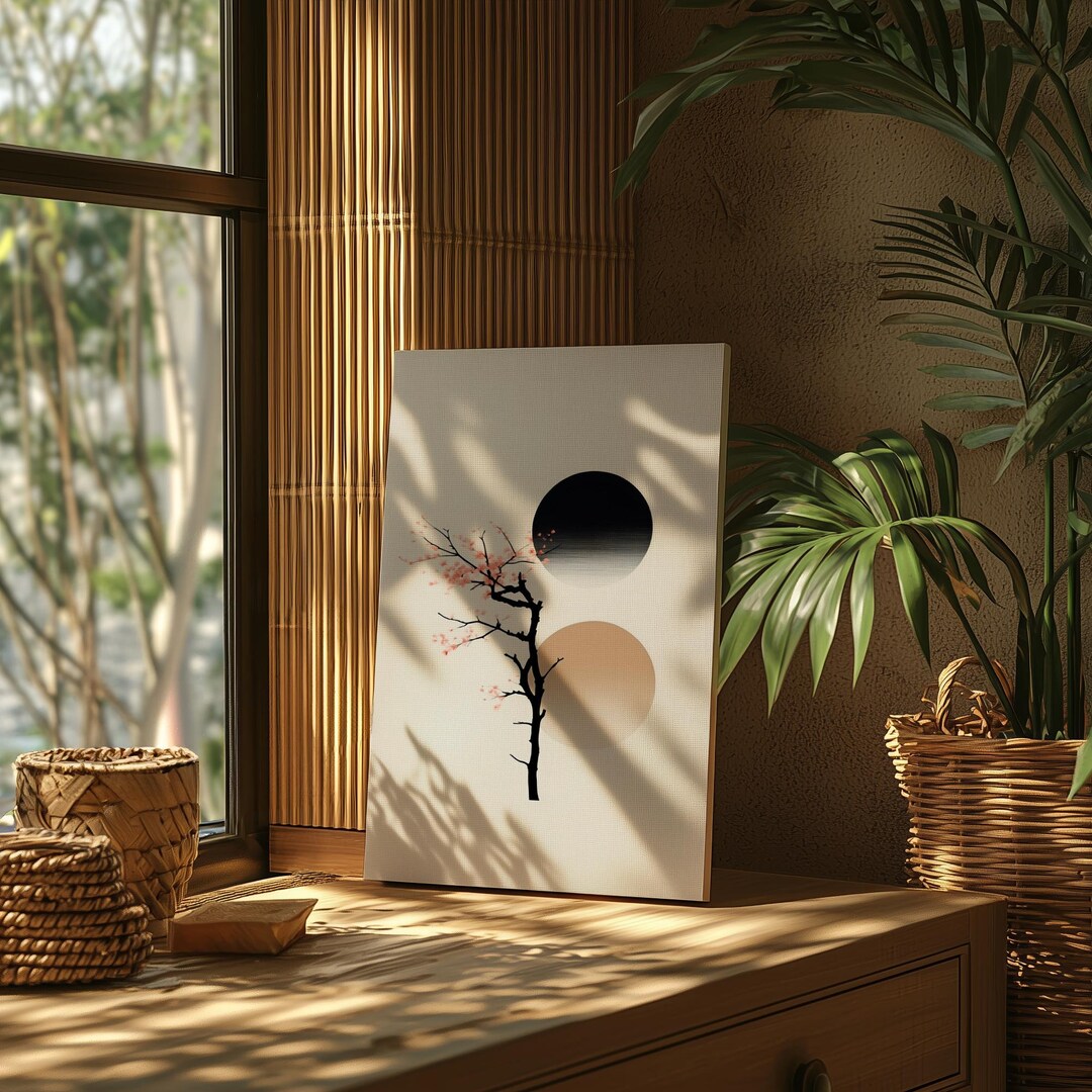 Silent Eclipses | Japandi Wall Art | Minimalist Scandinavian Art ...