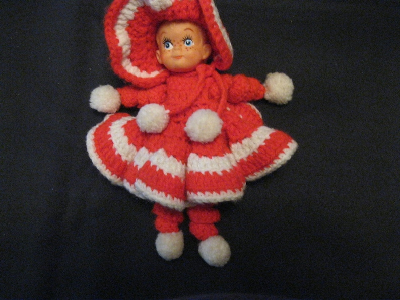 Cute as a Button Vintage Crocheted Doll or Pixie Present Gift - Etsy