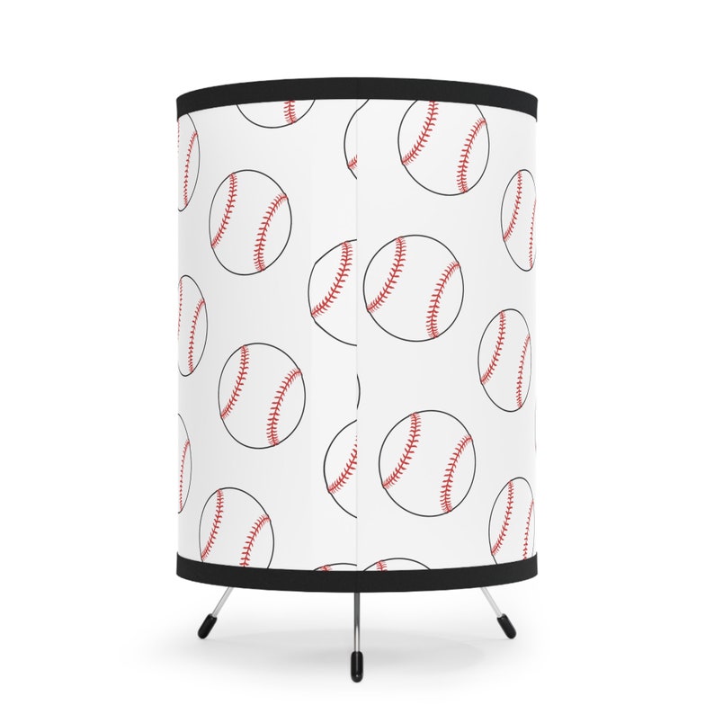 Tripod Baseball Lamp With High-res Printed Shade, USCA Plug - Etsy