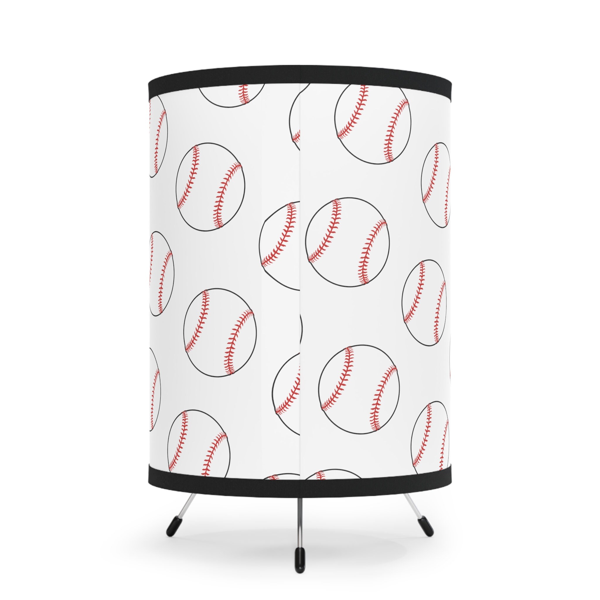 Tripod Baseball Lamp With High-res Printed Shade, USCA Plug - Etsy