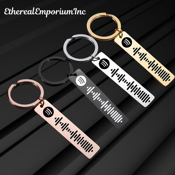 Custom Spotify Code Name Keychain Keyring, Gifts for Her, Gifts - 60 ...