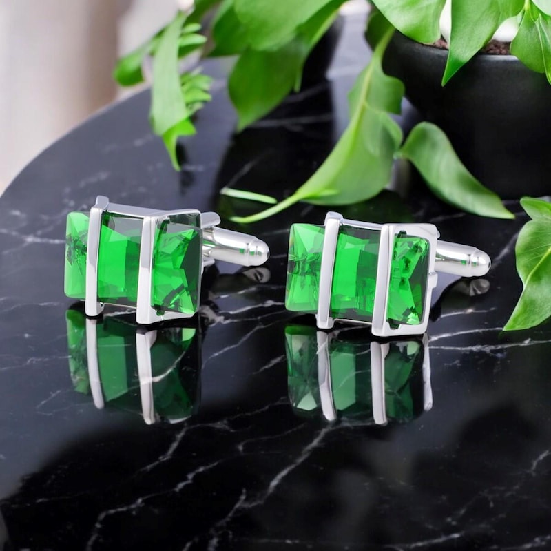 Green Cufflinks - Etsy