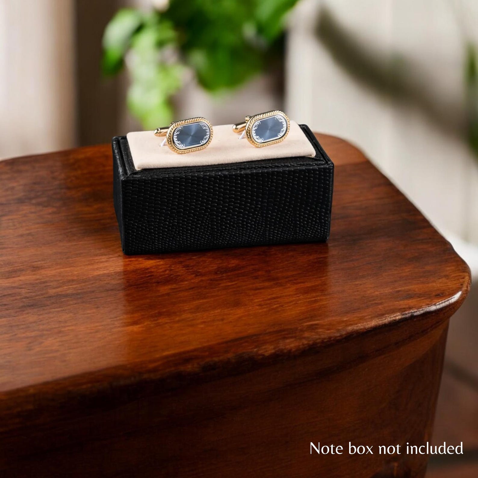 Rounded Blue and Gold Diamond Cufflinks, Elegant Men's Accessories ...