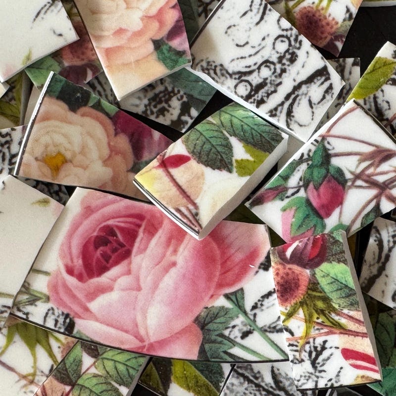 Rose Tiles - Etsy