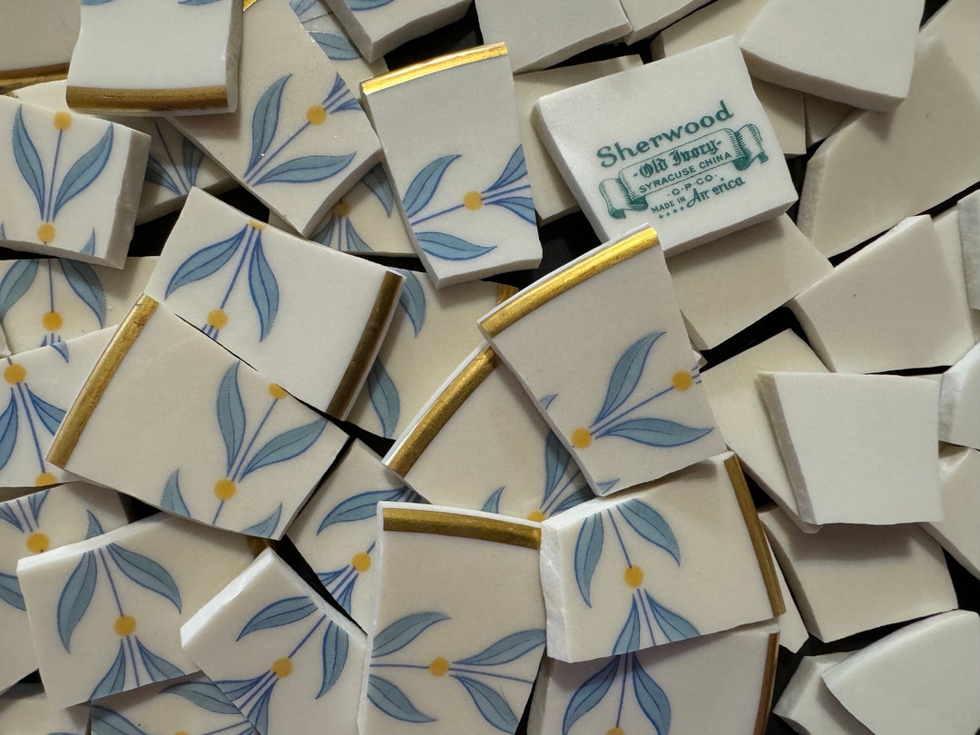 Mosaic Tile 100 Big Tiles Free Cream Fill Stunning Vintage Syracuse ...