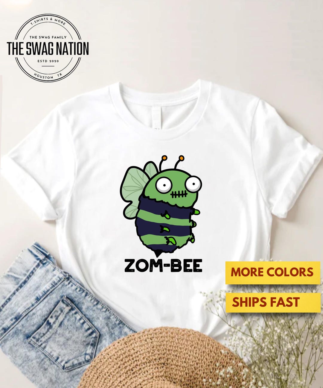Zom Bee Cute Halloween Shirt, Zombie Shirt, Cute Honey Bee Shirt ...