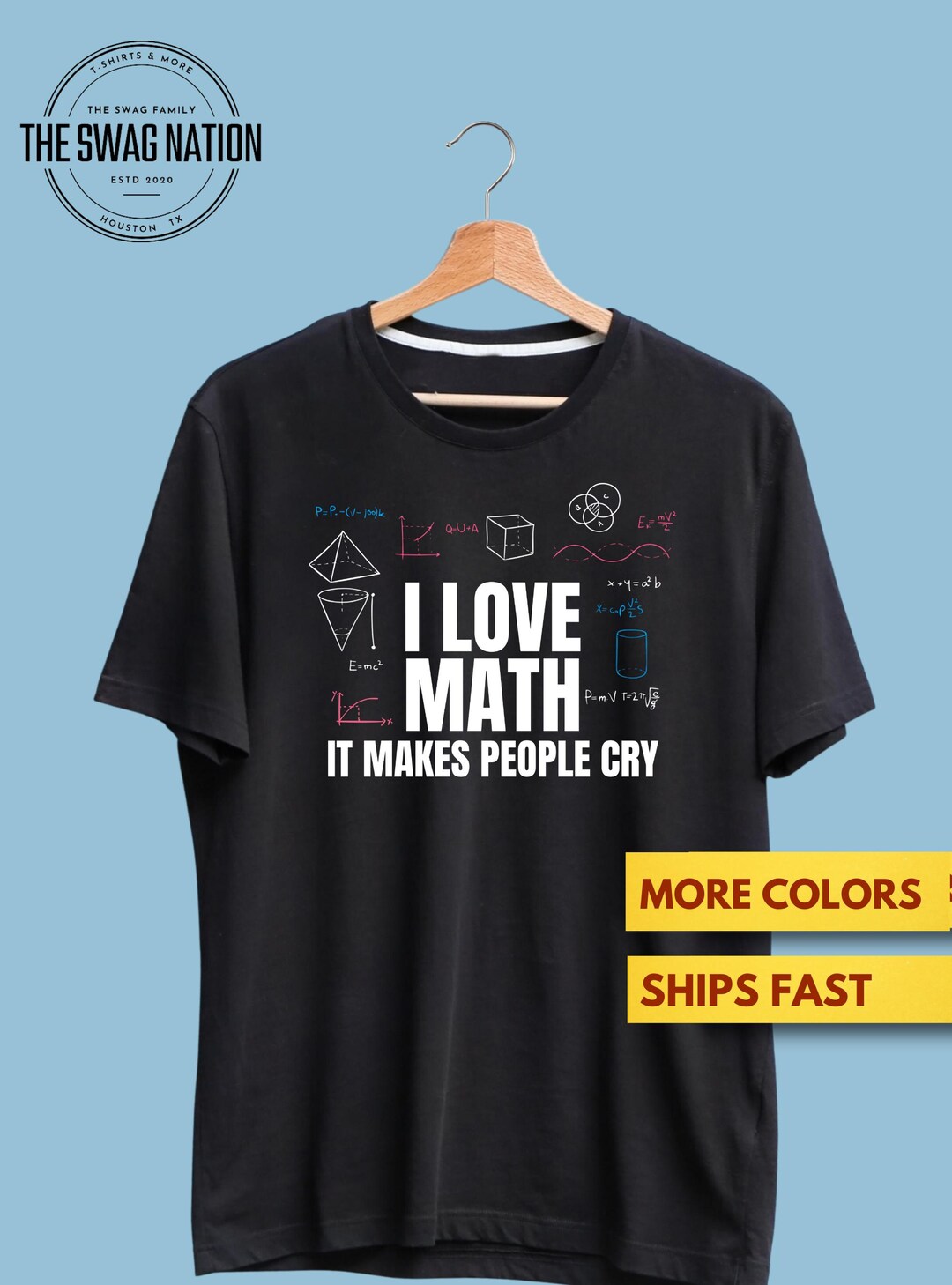 I Love Math It Makes People Cry Premium T-shirt, Funny Maths Shirt ...