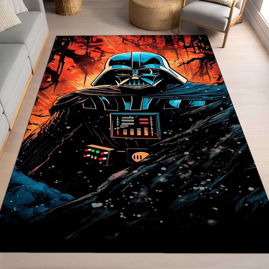 The Star Wars Rug, Starwars Patterned Rug,darth Vader Rug,decorative ...