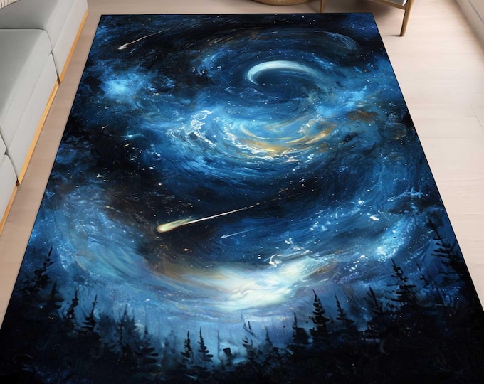 Universe Theme Rug, Galaxy Starry Rug, Outer Space Rug, Luminous Rug ...