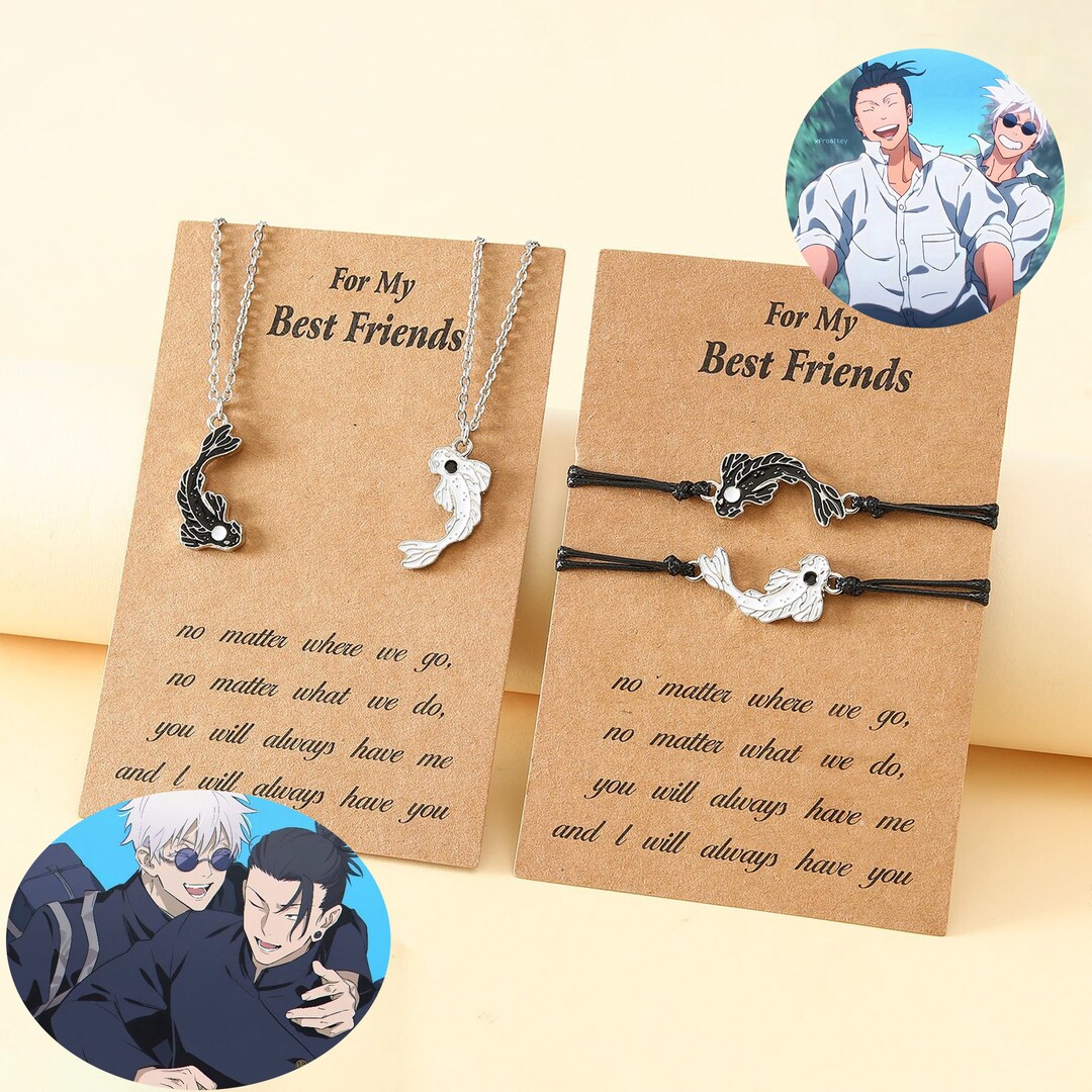 Jujutsu Kaisen Gojo & Geto Stacy Couple Necklaces, Y2K Aesthetic ...