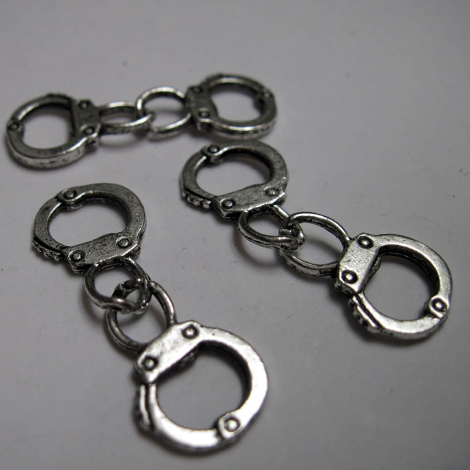 Mini Handcuff Charm Lot of 10 - Etsy