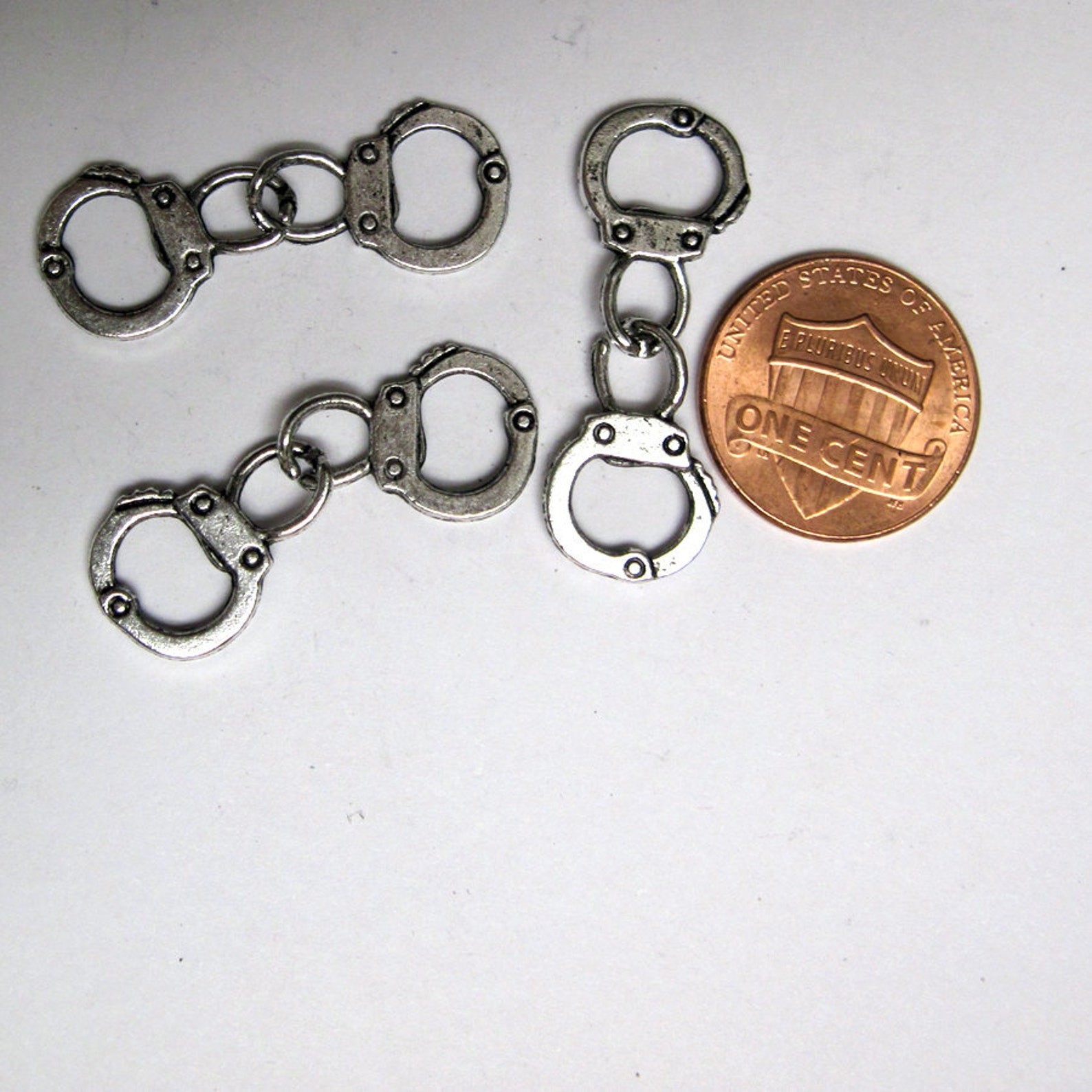 Mini Handcuff Charm Lot of 10 - Etsy