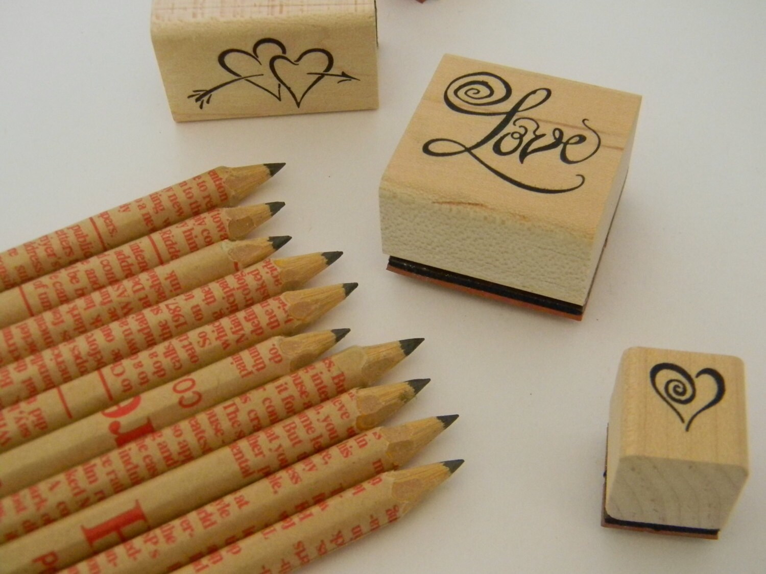 Newsprint Hand Wrapped Mini Pencils - Etsy