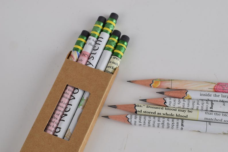 Hand Wrapped Pencils Human Body Edition Gift Set - Etsy
