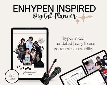 Kpop Enhypen Inspired 2024 Digital Planner, Printable, Kpop Inspired ...