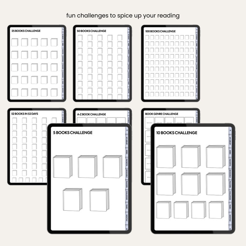 Digital Reading Journal, Digital Reading Planner, Blue Digital Planner ...