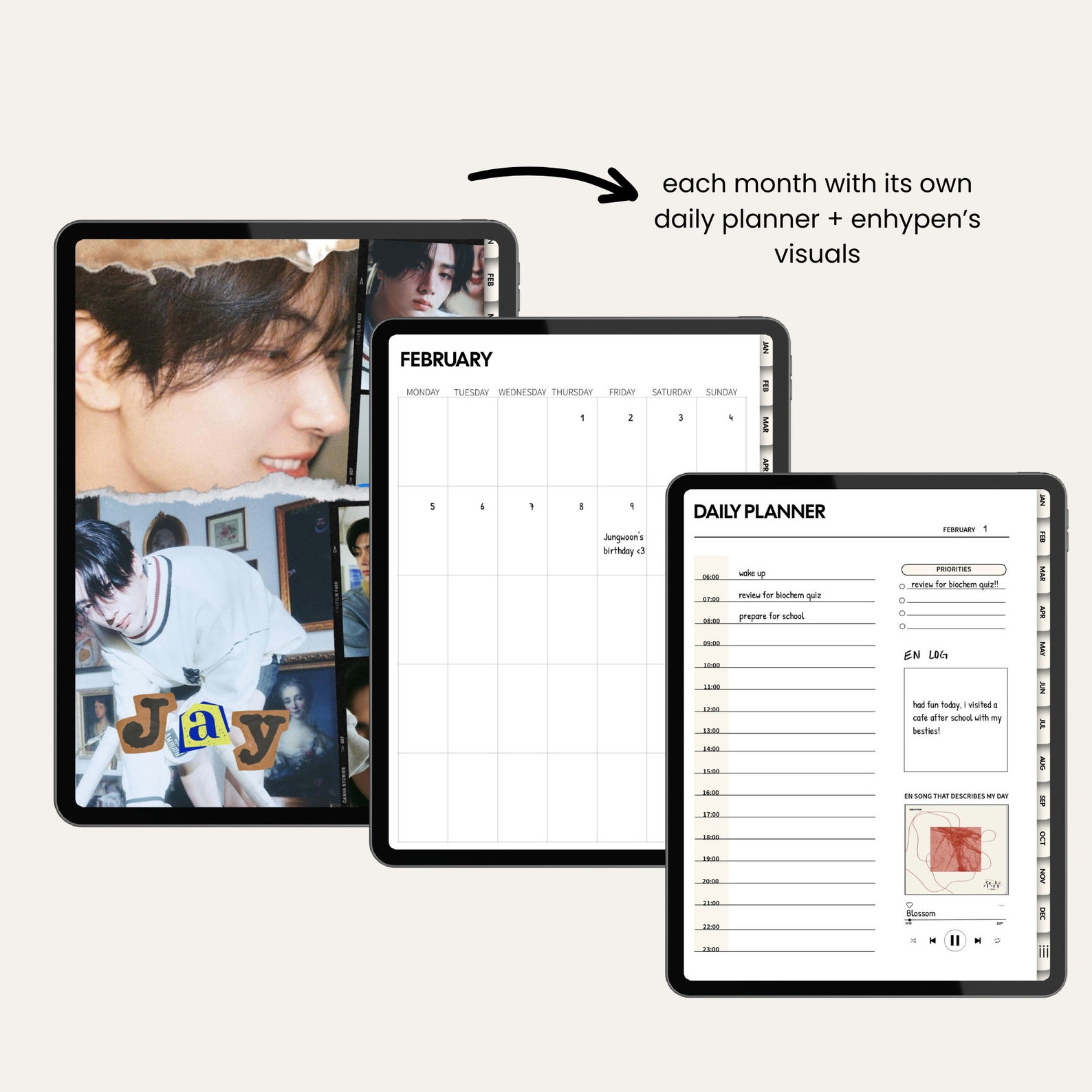 Kpop Enhypen Inspired 2024 Digital Planner, Printable, Kpop Inspired ...