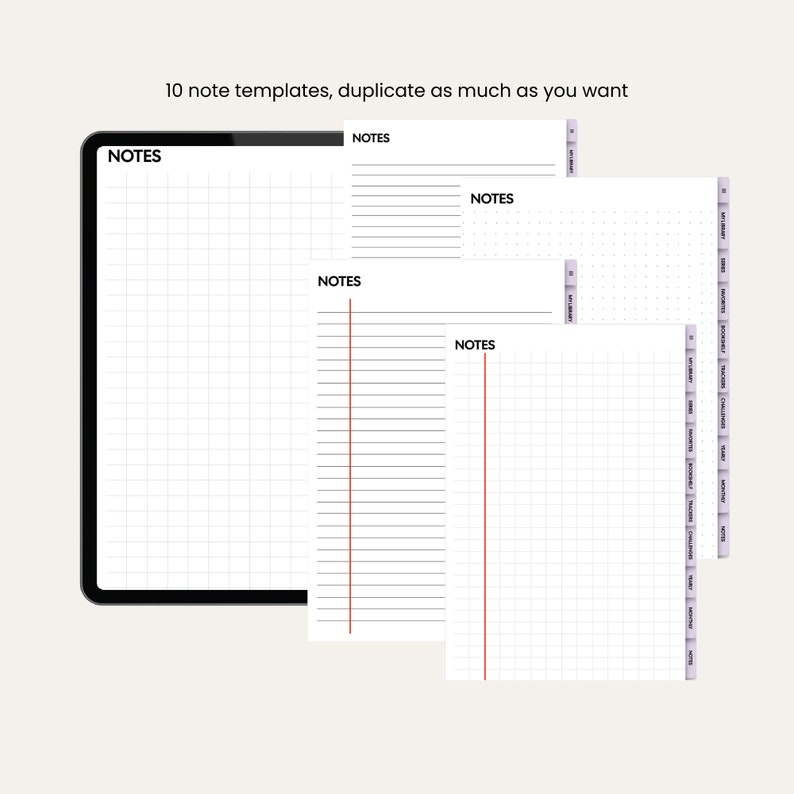 Digital Reading Journal, Portrait Reading Journal, Book Tracker ...