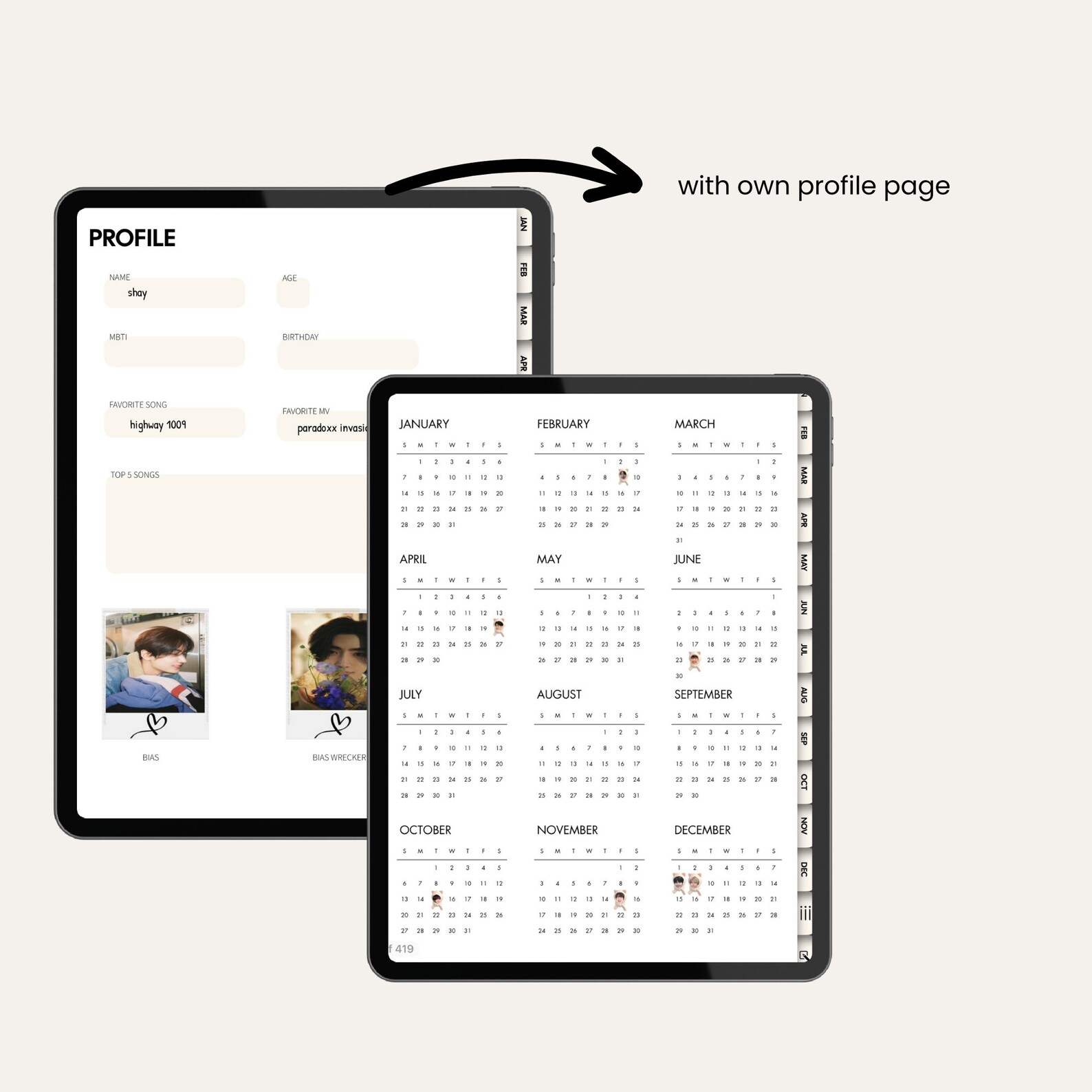 Kpop Enhypen Inspired 2024 Digital Planner, Printable, Kpop Inspired ...