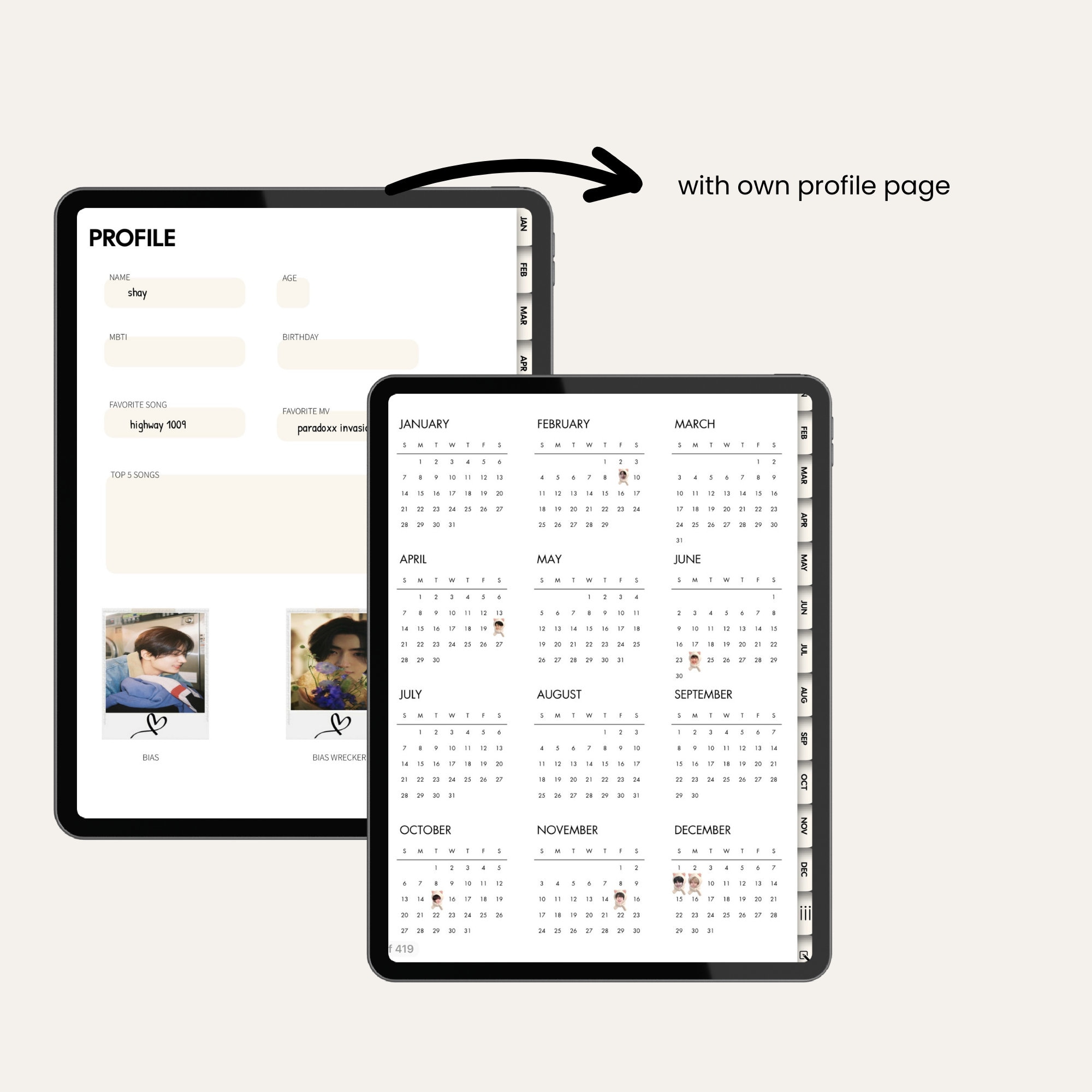 Kpop Enhypen Inspired 2024 Digital Planner, Printable, Kpop Inspired ...