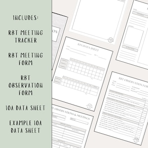 RBT Supervision Notebook, Digital, Printable, PDF, Gray, Observation ...