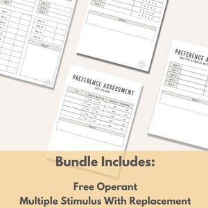 Preference Assessment Template Bundle, Printable, Digital File, Forced ...