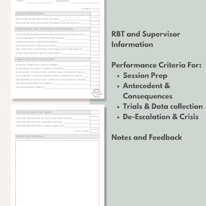 RBT Observation Form | Digital Supervision Tool for ABA Sessions ...