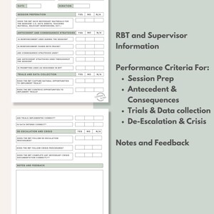 RBT Observation Form | Digital Supervision Tool for ABA Sessions ...