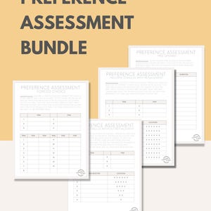 Preference Assessment Template Bundle, Printable, Digital File, Forced ...