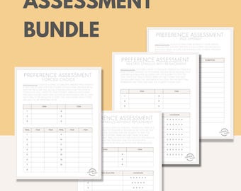 Preference Assessment Template Bundle, Printable, Digital File, Forced ...