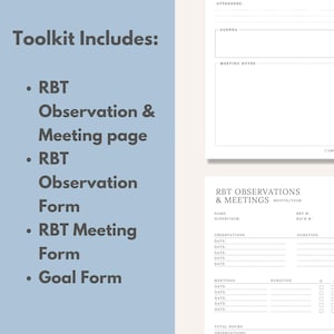 RBT Supervision Toolkit | Digital Forms for ABA Supervisors – Meeting ...