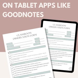 Digital Classroom Observation Checklist | Behavior & Classroom ...