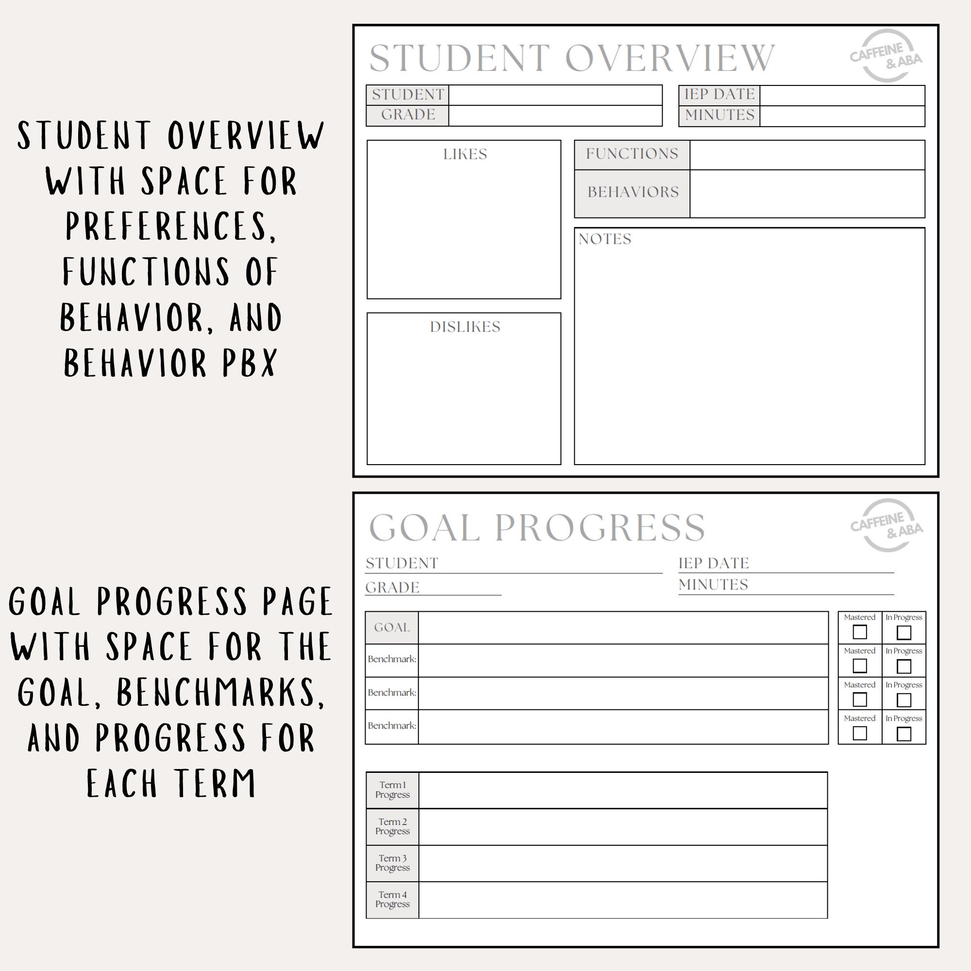 School BCBA Planner, 2024-2025 School Year, Printable, Digital File ...
