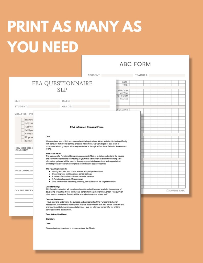 School-based FBA Toolkit | Digital ABA Forms for Functional Behavior ...
