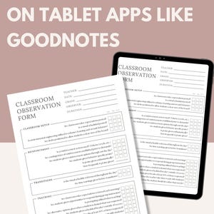 Digital Classroom Observation Checklist | Behavior & Classroom ...