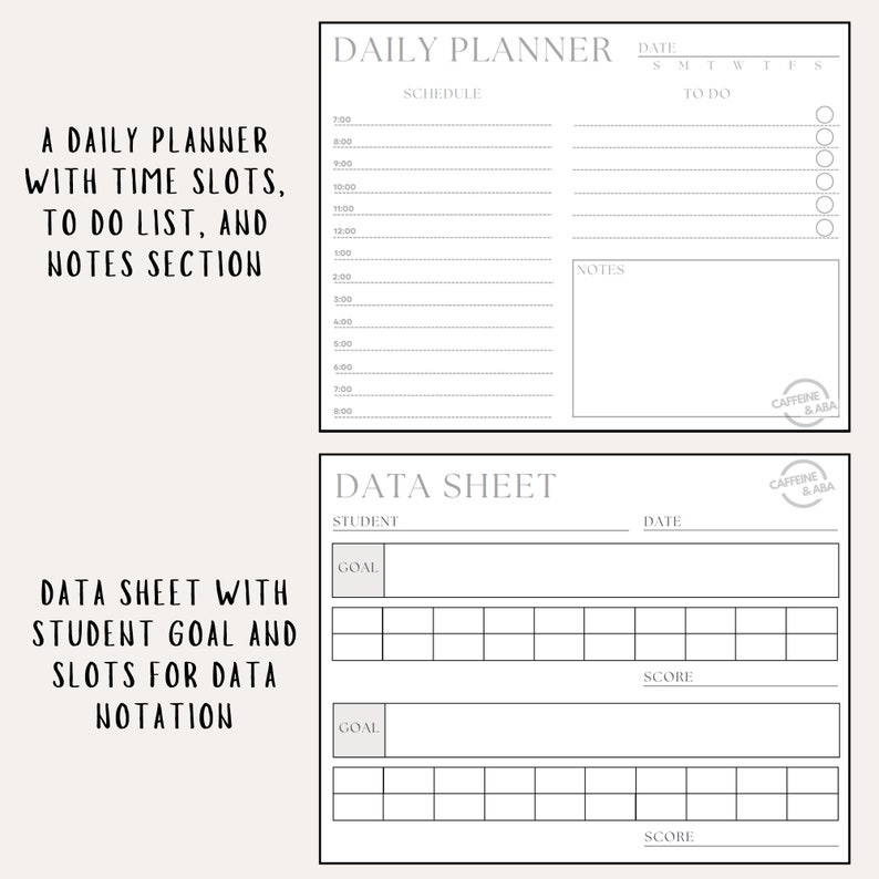 School BCBA Planner, 2024-2025 School Year, Printable, Digital File ...