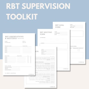 RBT Supervision Toolkit | Digital Forms for ABA Supervisors – Meeting, Goal, & Observation Forms ...