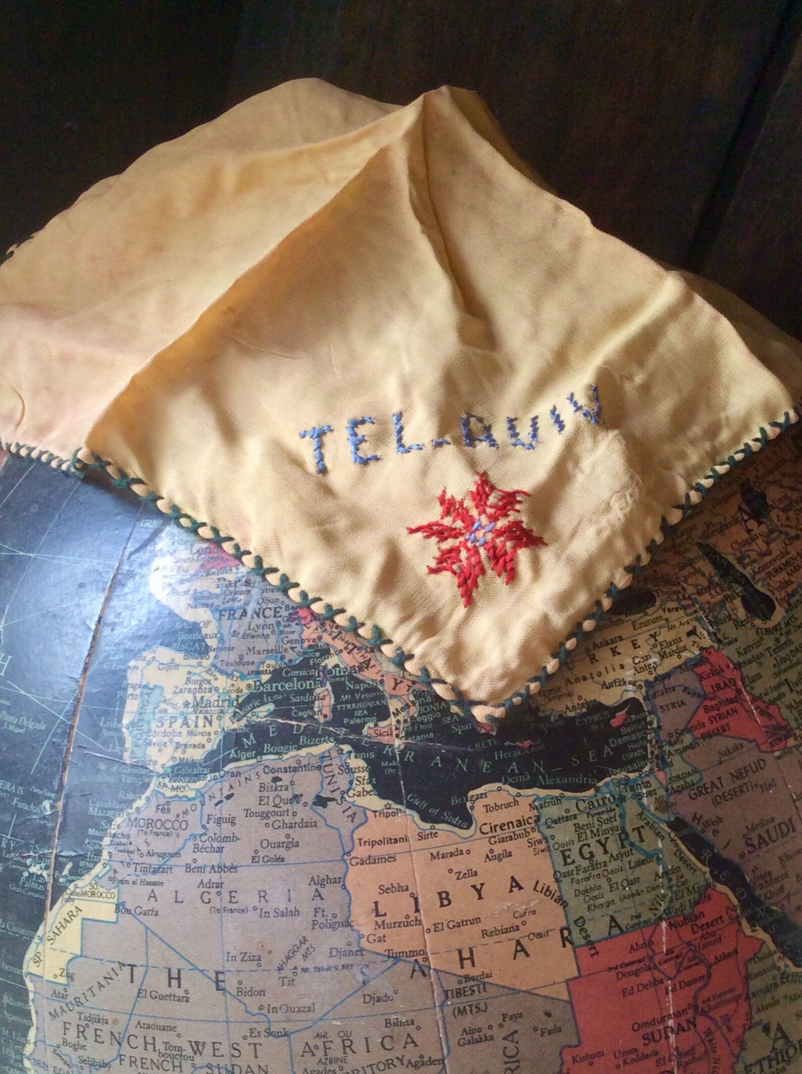 Tel Aviv Handkerchief Israel Palestine Souvenir - Etsy