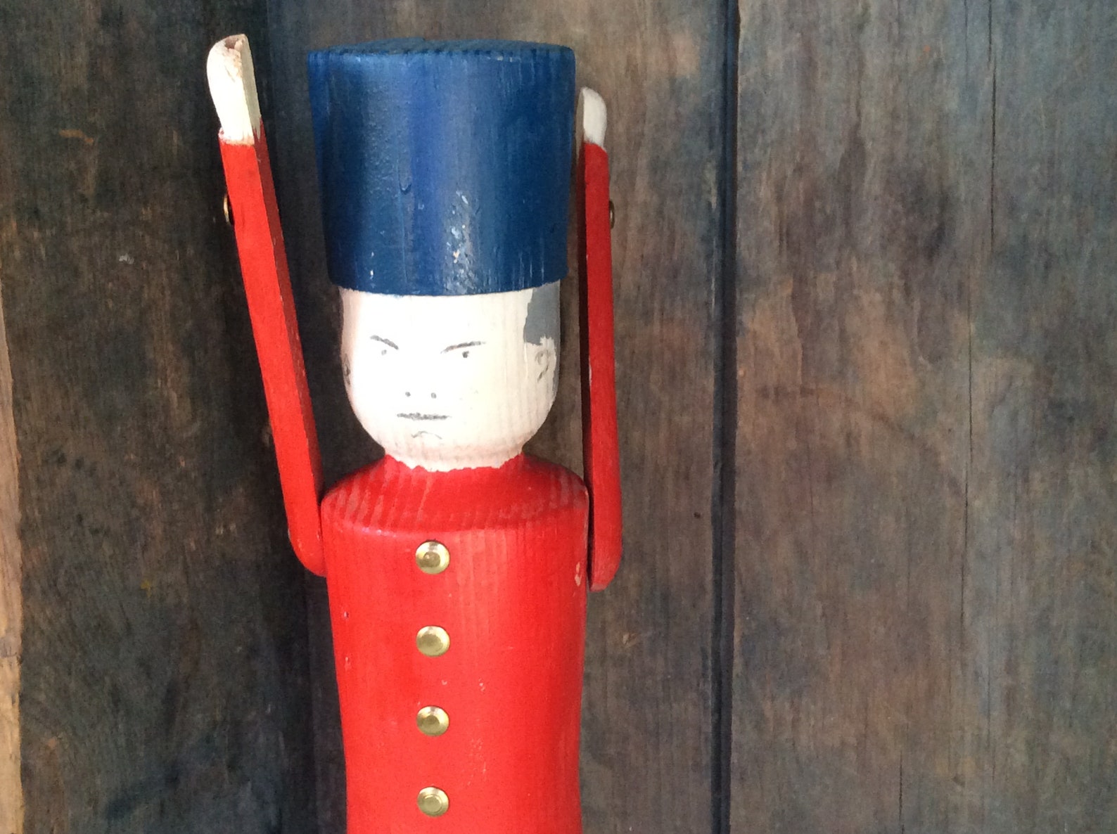 Vintage Primitive Wooden Soldier Folk Art Soldier Wood - Etsy