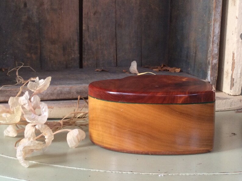 Vintage Wooden Heart Box Wooden Jewelry Box Wood Heart Box - Etsy
