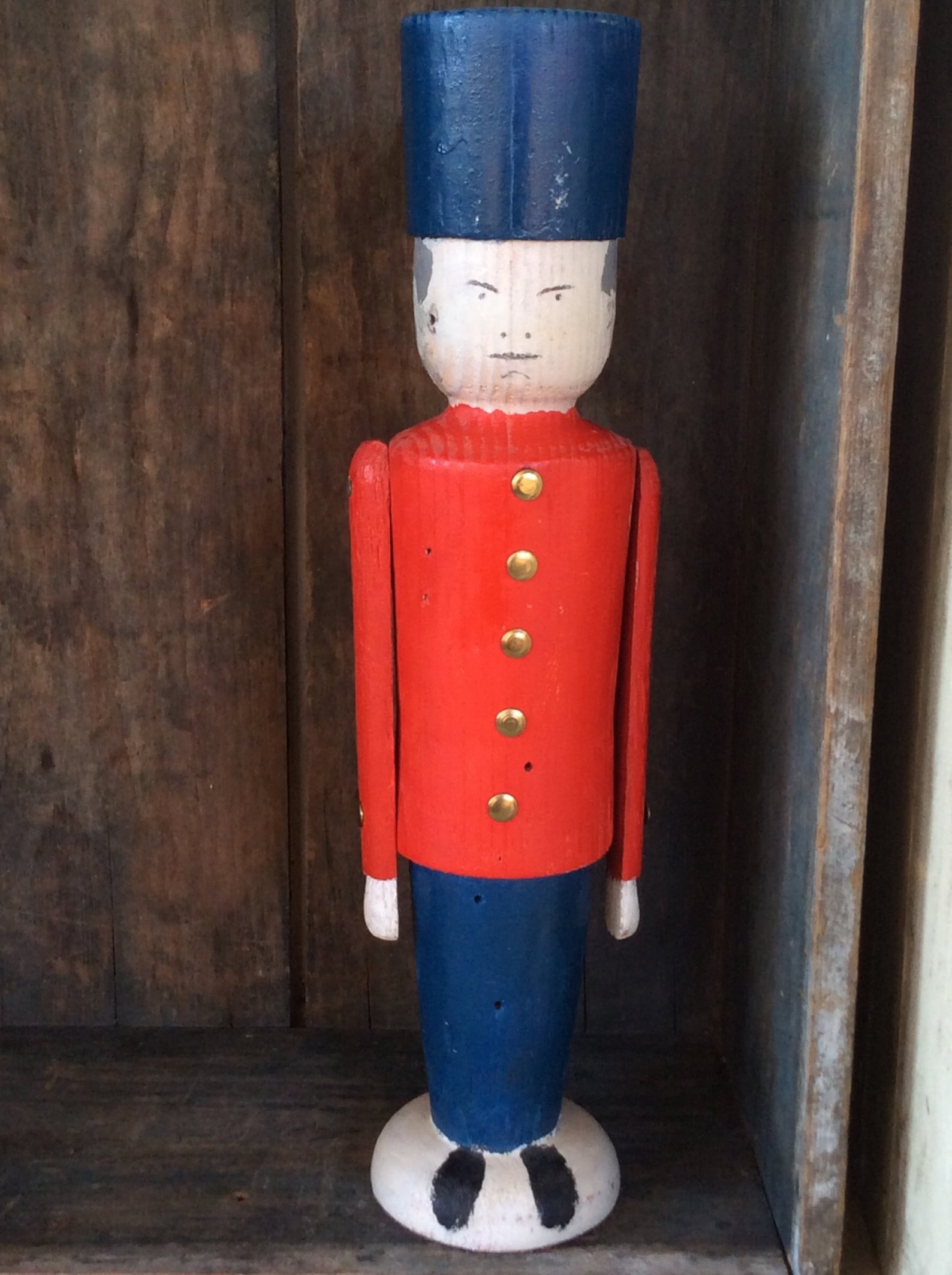 Vintage Primitive Wooden Soldier Folk Art Soldier Wood - Etsy