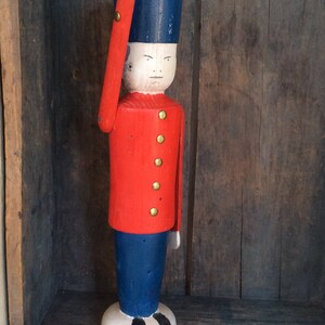 Vintage Primitive Wooden Soldier ~ Folk Art Soldier ~ Wood Turned ...