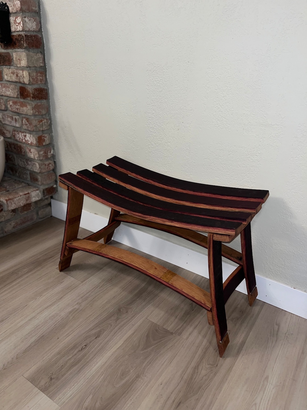 Wine Barrel Stave Bench - Etsy