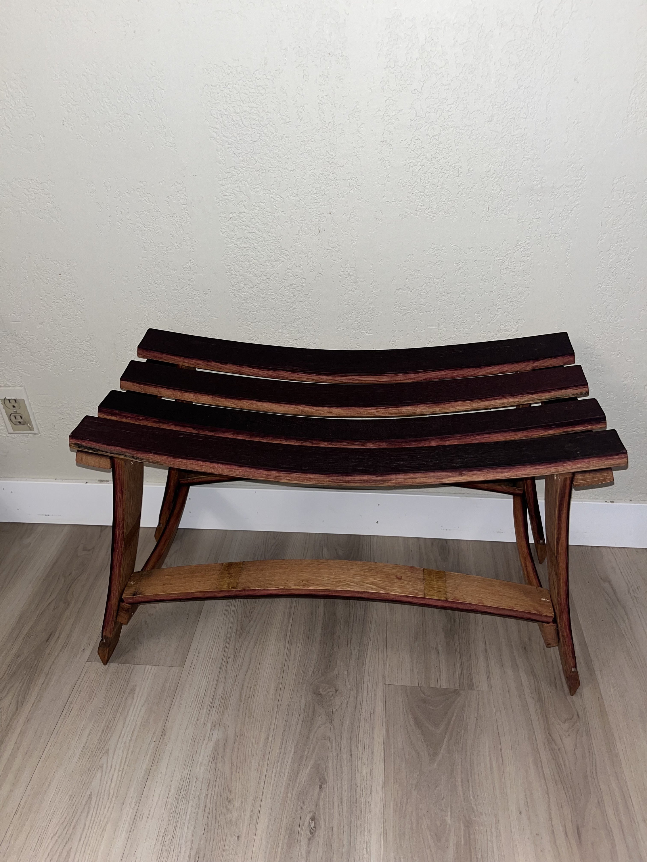 Wine Barrel Stave Bench - Etsy