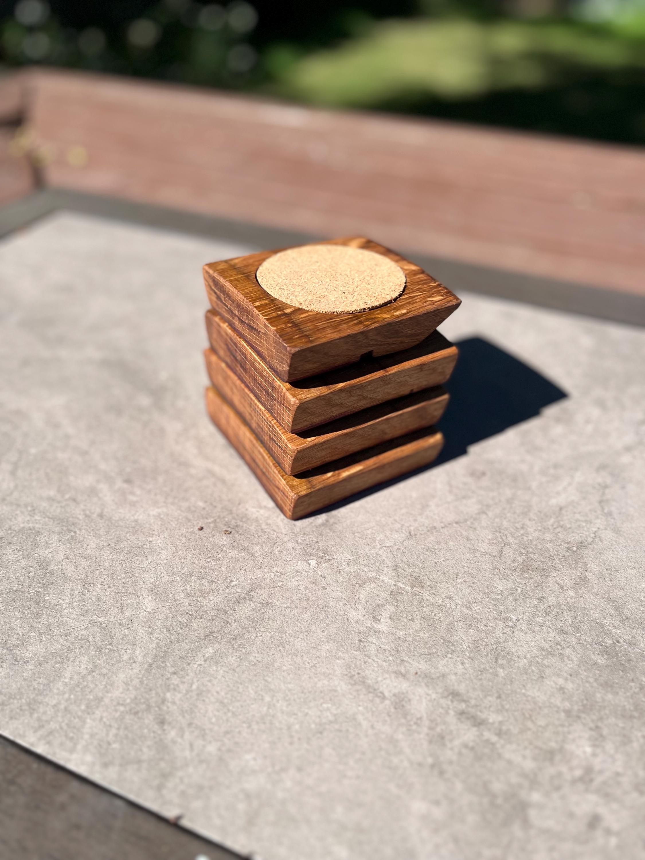 Red Wine Stave Coaster Set - Etsy