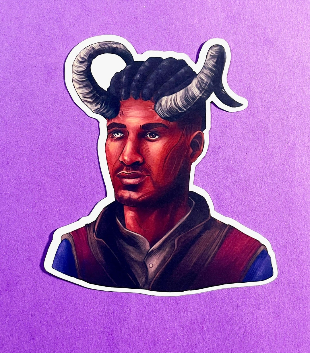 BG3 Inspired Wyll Waterproof Vinyl Sticker - Etsy