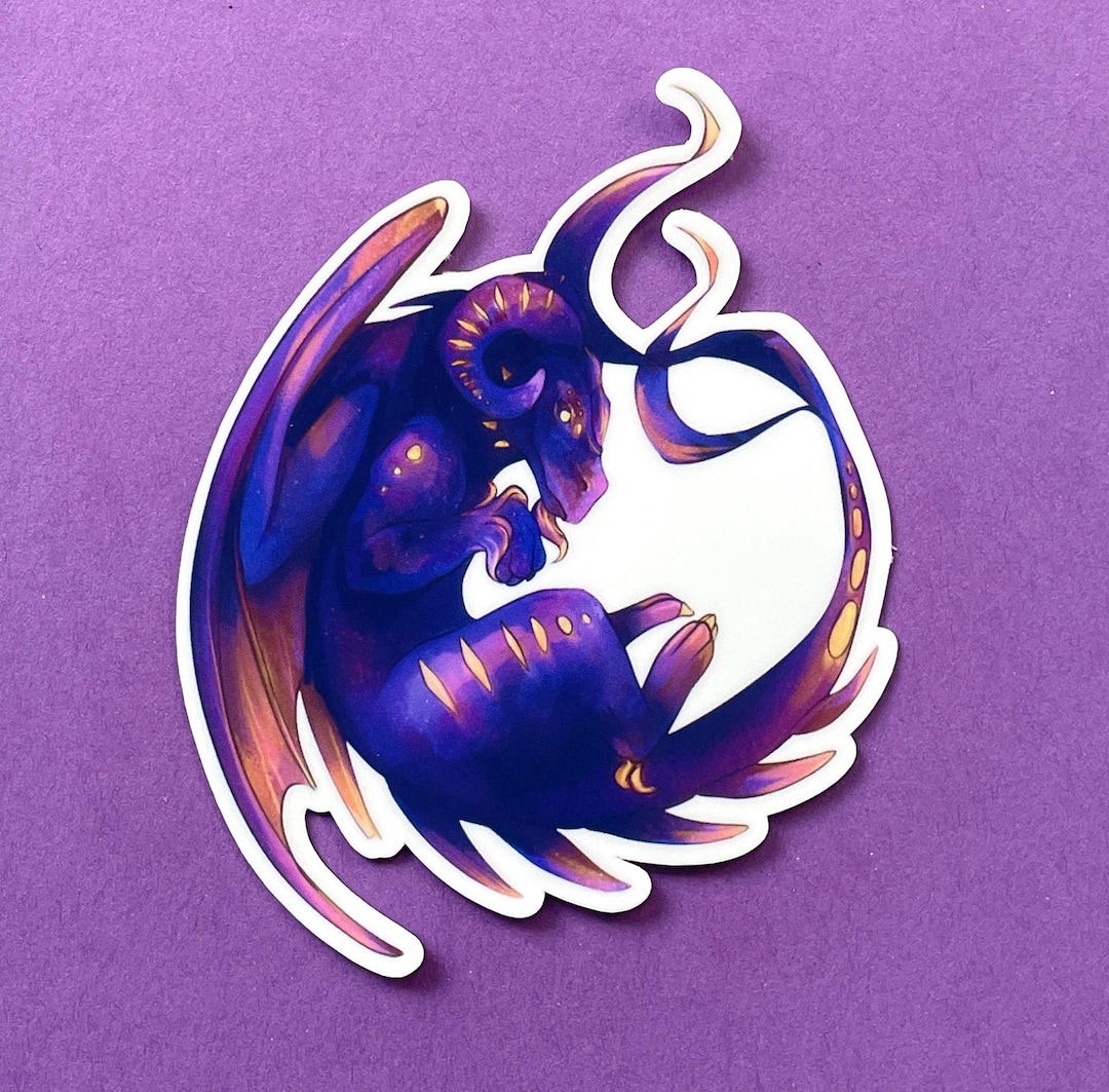 Starry Dragon Vinyl Waterproof Sticker - Etsy