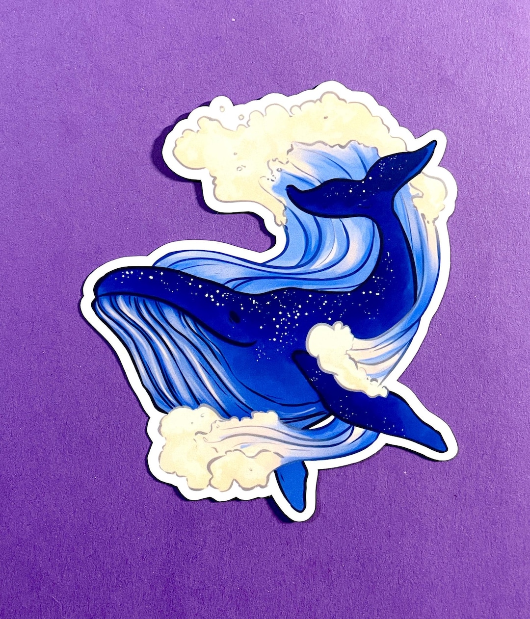 Flying Whale Waterproof Vinyl Sticker - Etsy