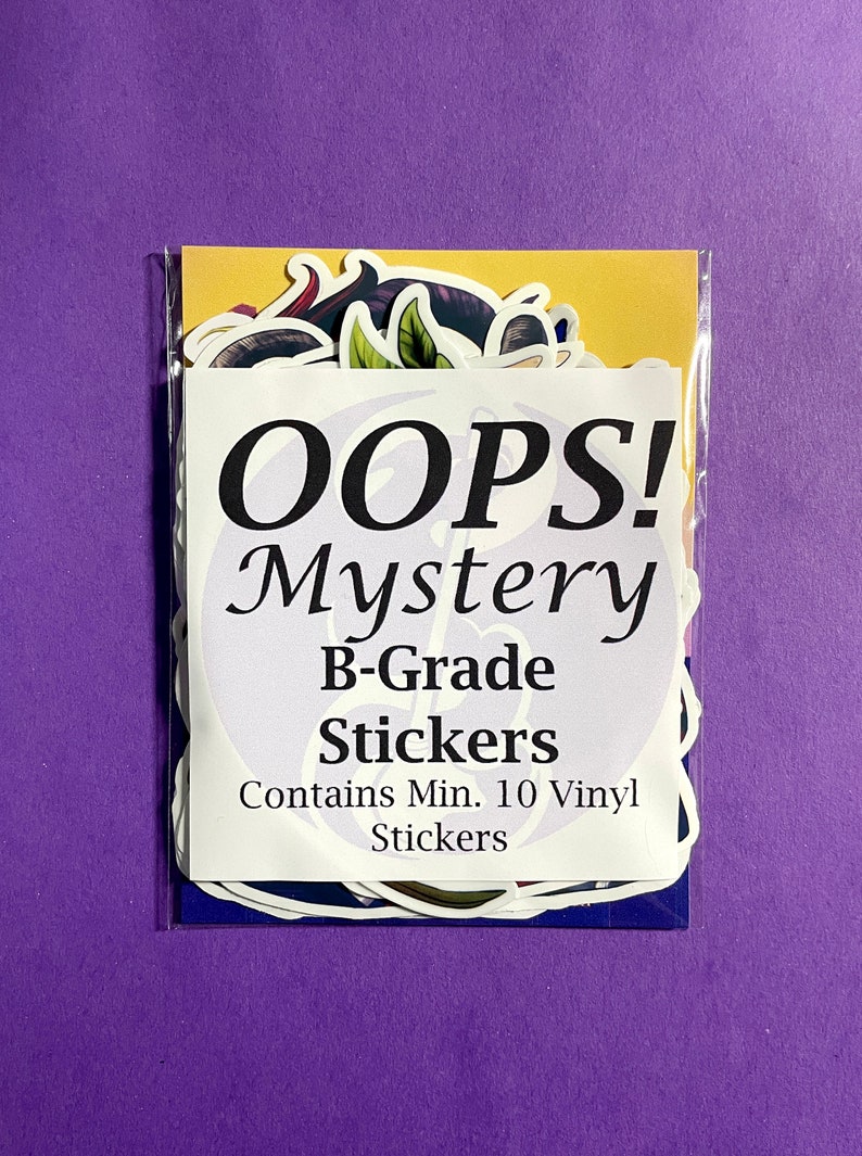 OOPS! Mystery B-grade Vinyl Sticker Pack - Min. 10 Stickers Included - Etsy