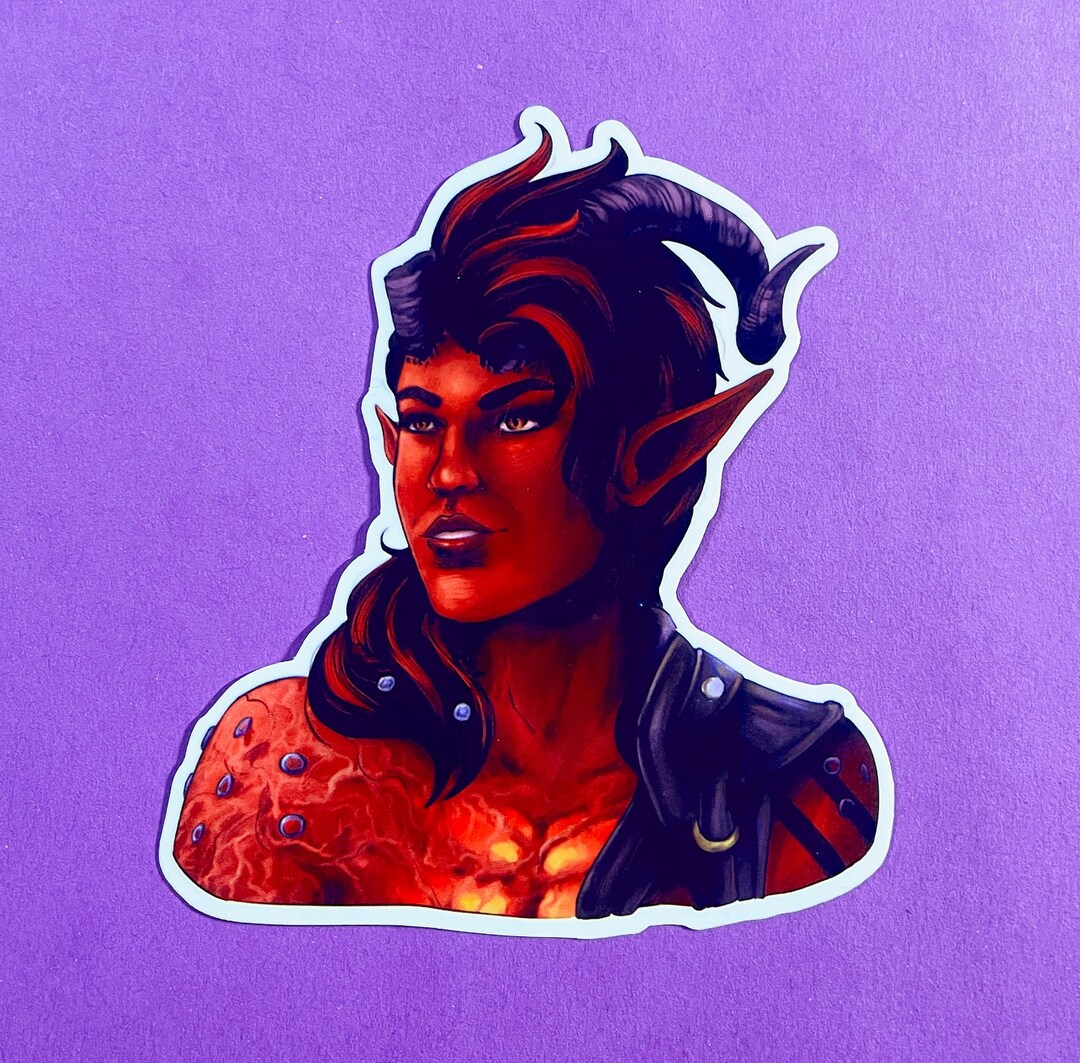 BG3 Inspired Karlach Vinyl Waterproof Sticker - Etsy